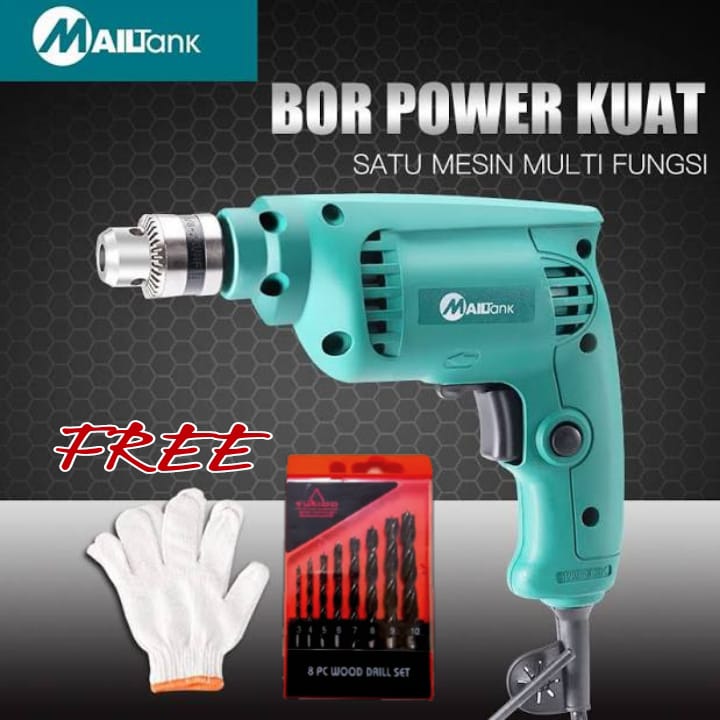 MESIN BOR 10MM DAN 13MM MAILTANK BOR TANGAN BOR LISTRIK BOR KAYU BESI ...