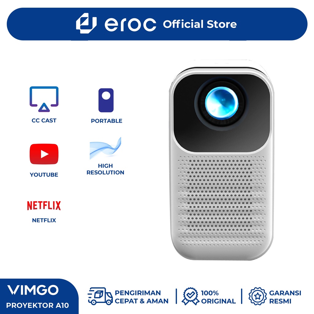 VIMGO A10 Smart Projector - HD Resolution - OS Coolita - with WiFi ...