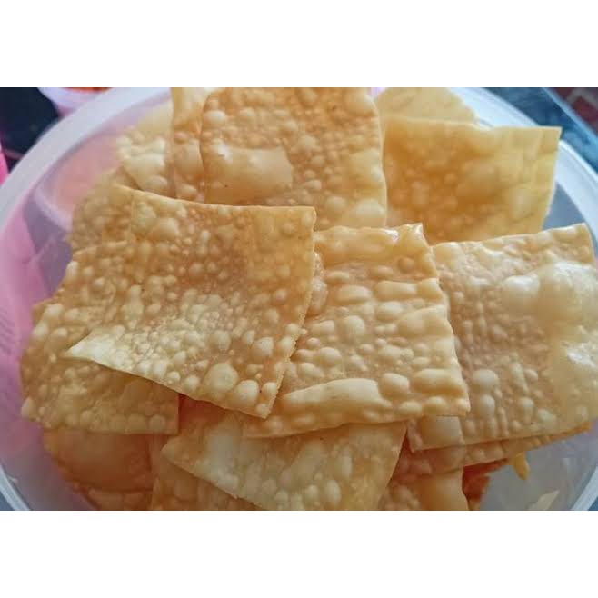 Pangsit goreng snack 1Kg Keripik Pangsit Manis Keripik Pangsit Jinten ...