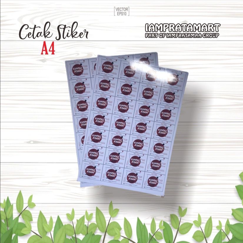 IAMPRATAMART - STIKER LEMBARAN A4 MURAH | Lazada Indonesia