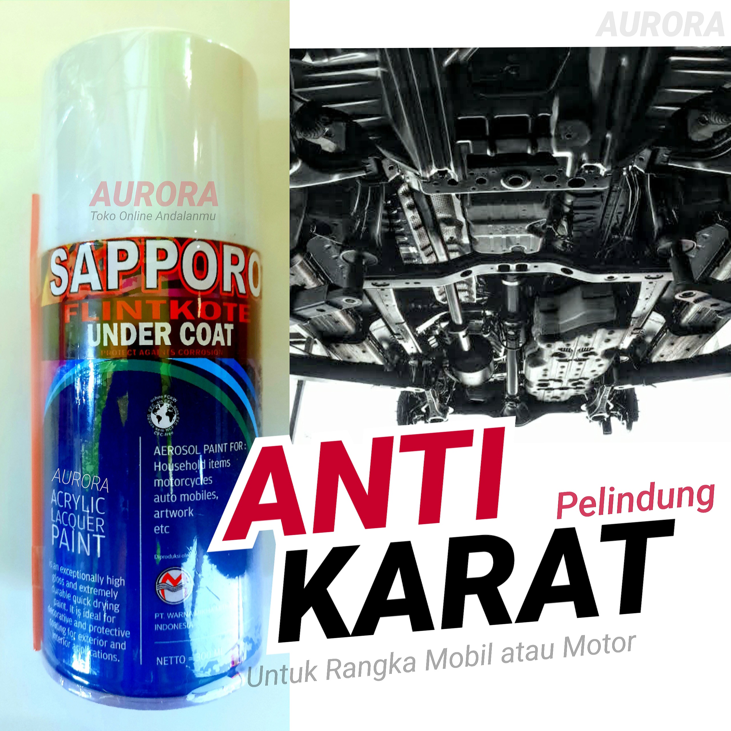 Flintkote Anti Karat Undercoat Sapporo Flinkote Flinkot 300cc | Lazada ...