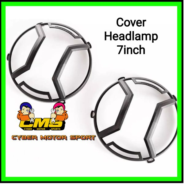 Pelindung Headlamp universal 7inch . cover Daymaker bulat. bulat feroza ...