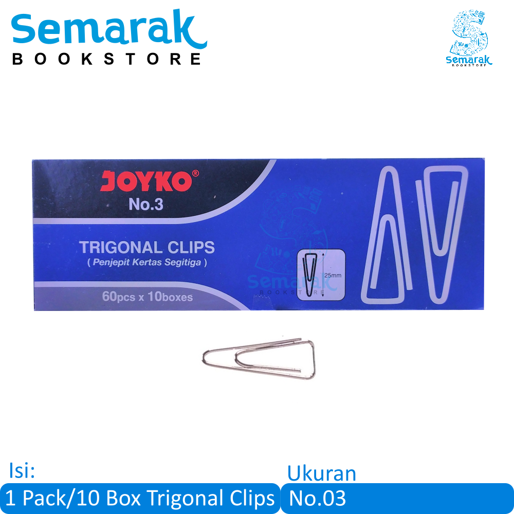 Joyko Trigonal Paper Clip No.3 [1 Pack/10 Box] | Lazada Indonesia
