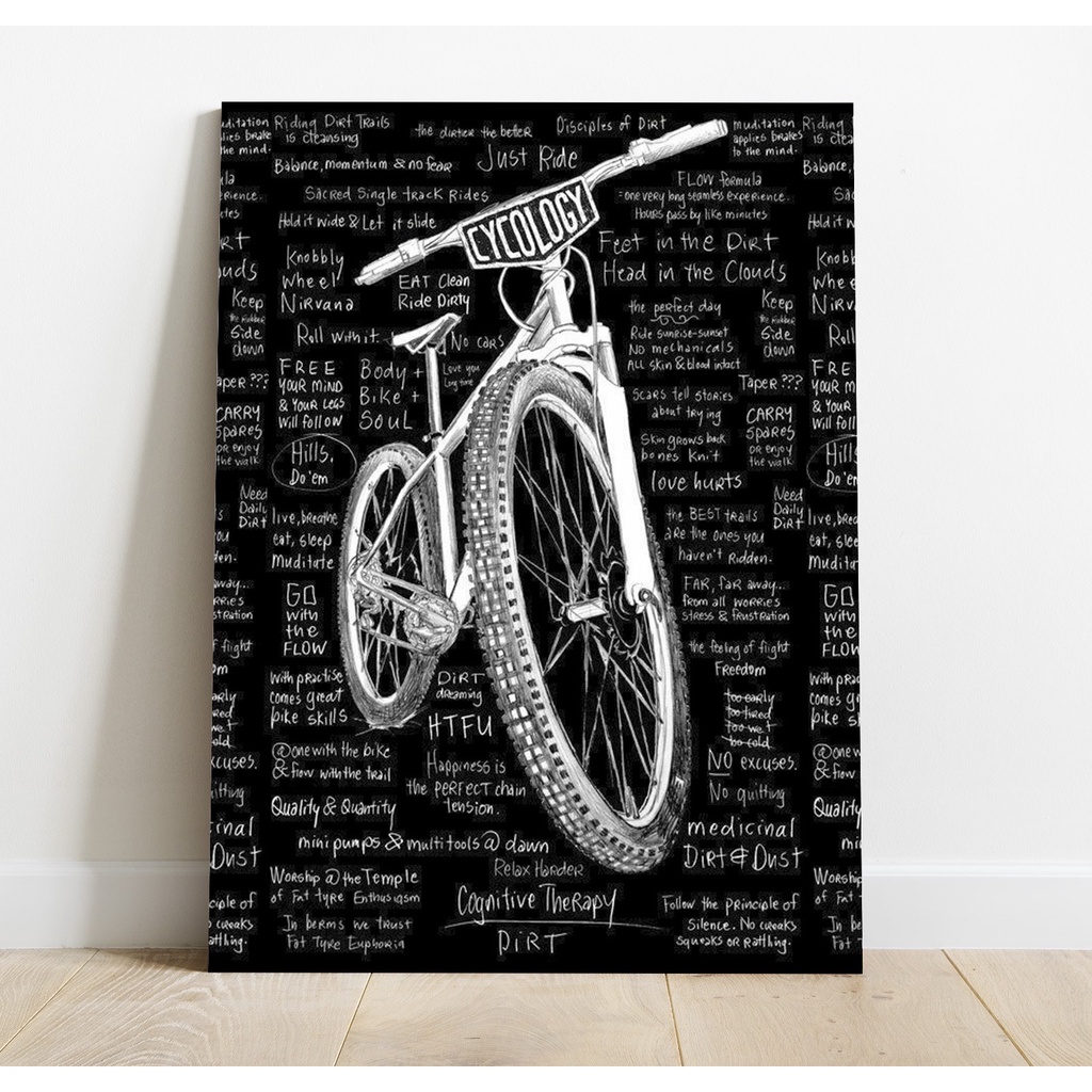 Poster Sepeda Bicycle Gowes BMX Road Bike Riding Dekorasi Dinding MDF ...