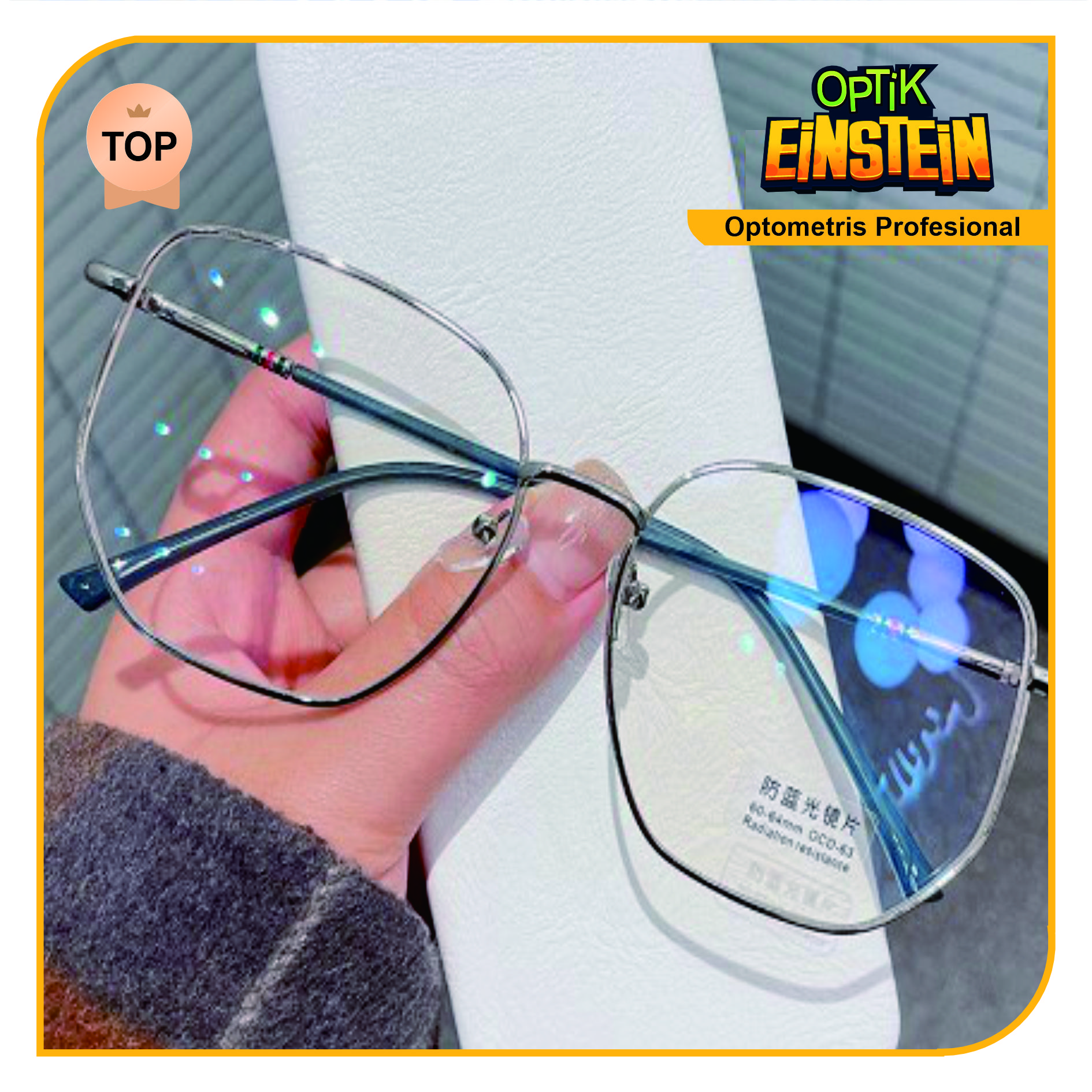 Optik Einstein Kacamata Komputer Anti Radiasi/lensa minus/cylinder/plus ...
