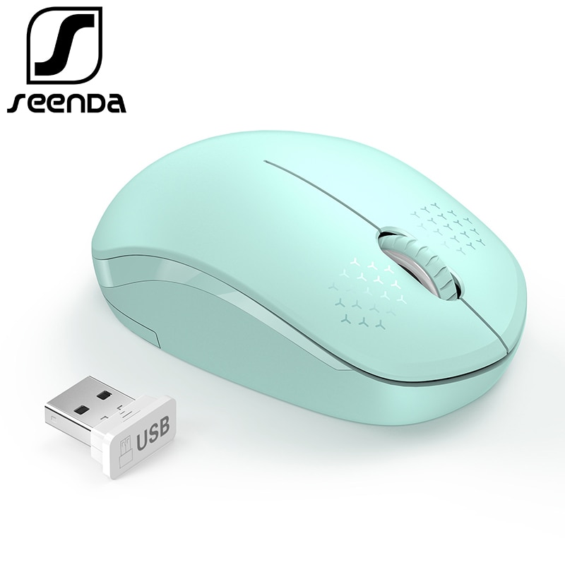 SeenDa 2.4G Wireless Mouse for Laptop Desktop Silent Mouses Portable ...