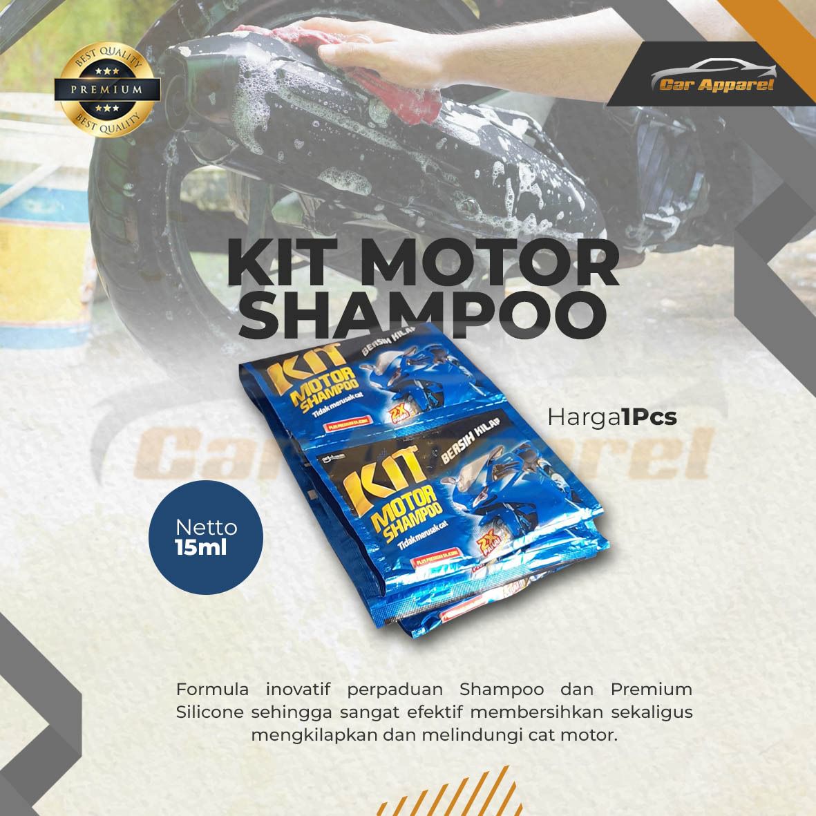 Shampoo Motor Kit Sachet 15ml Sabun cuci Shampoo Motor | Lazada Indonesia