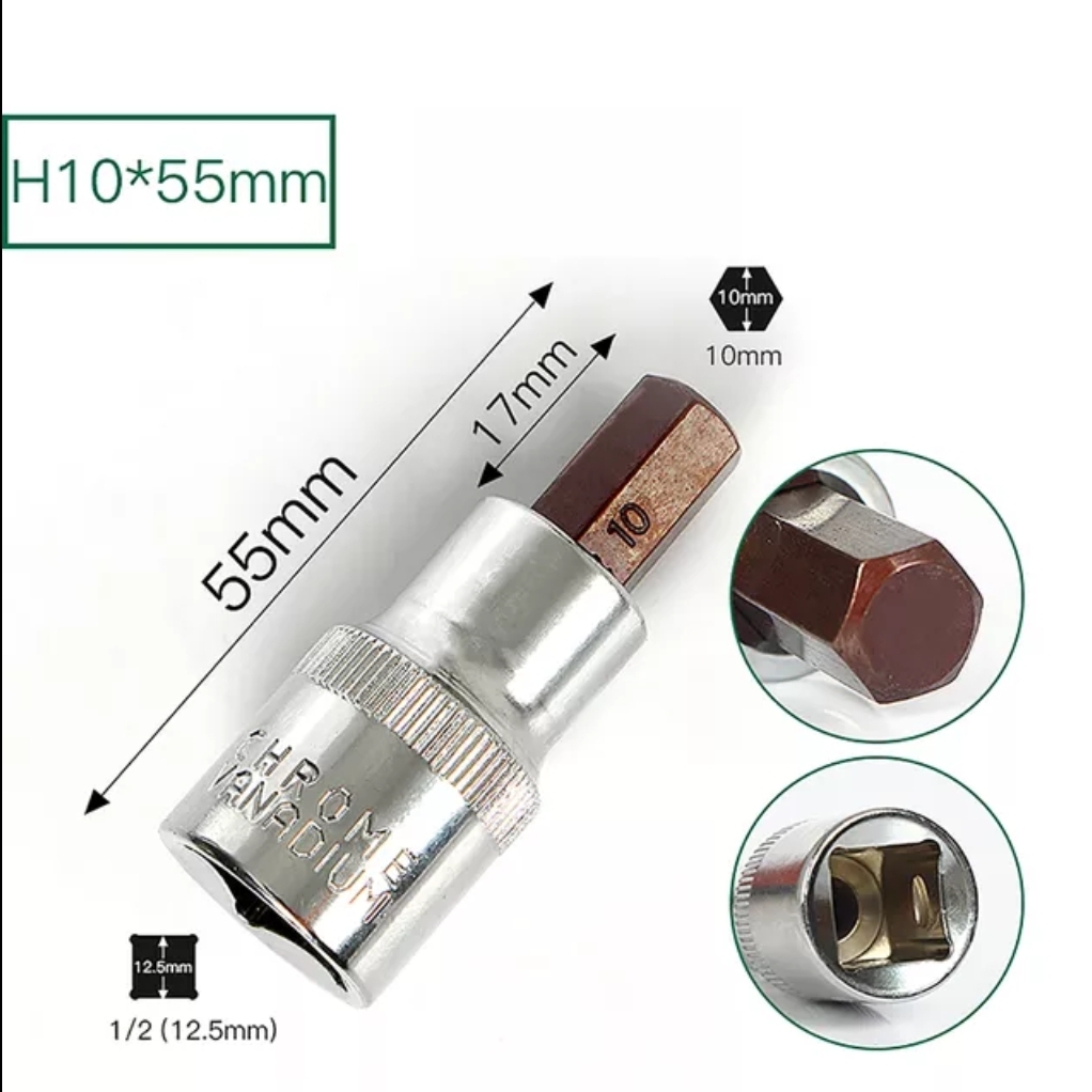 Mata Shock Kunci L hexagonal Drive 1/2 inch Panjang 55mm | Lazada Indonesia