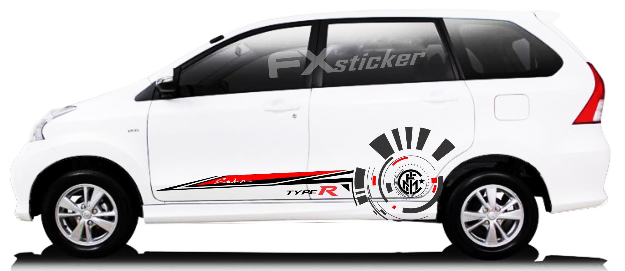 stiker termurah stiker mobil cutting sticker minimalis-lis tipe R ...