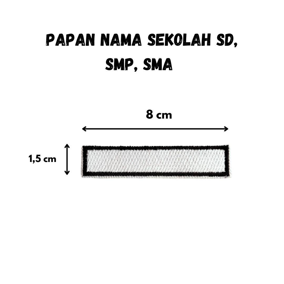 Bet Nama Bordir Sekolah SD, SMP, SMA Untuk Seragam dan Lokasi Sekolah ...