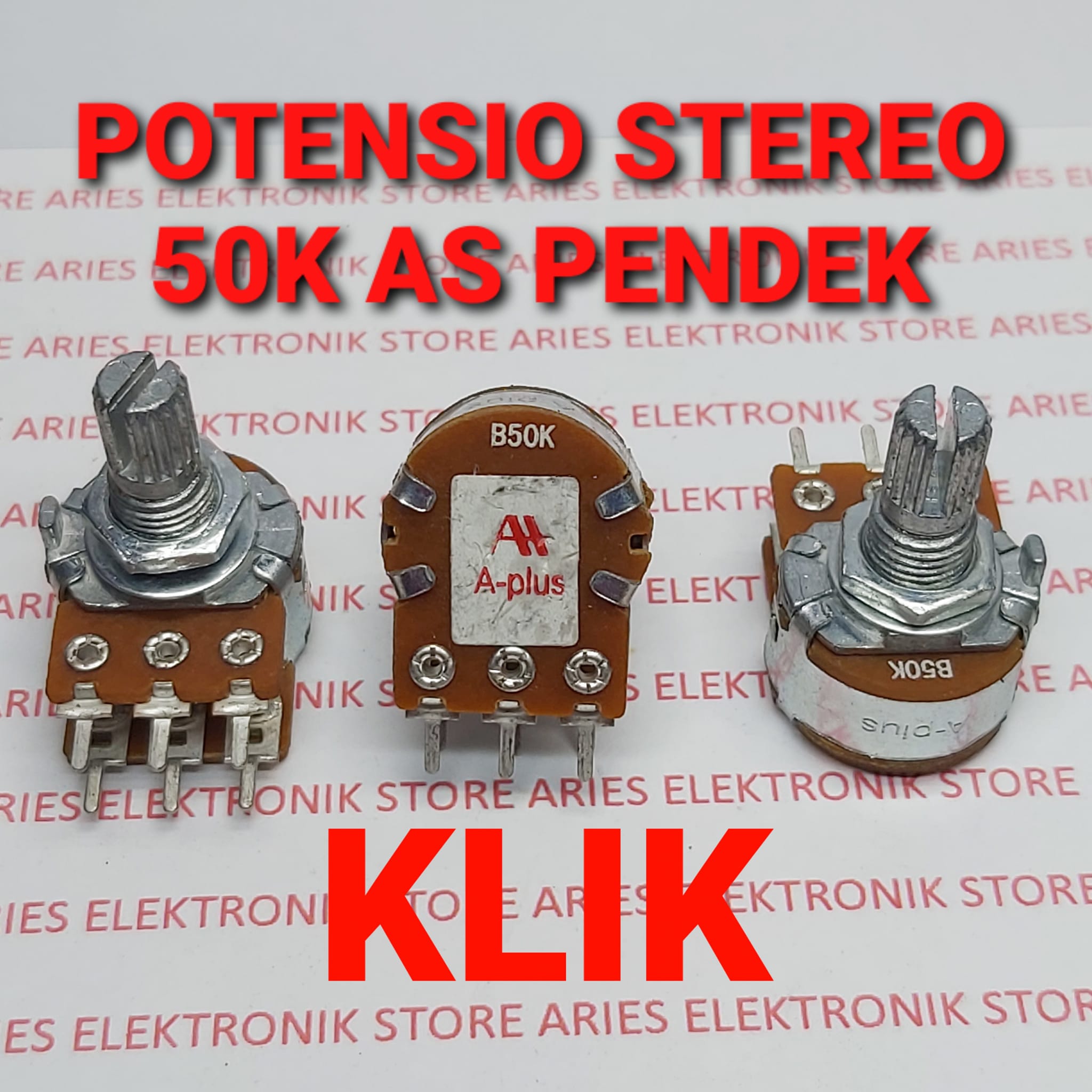 POTENSIO STEREO KLIK AS PENDEK 50K | Lazada Indonesia