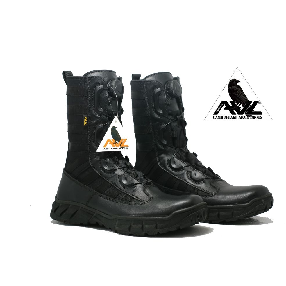 SEPATU PDL KULIT NINJA NIKE MODEL TALI PUTAR PARABELLUM KAWAT BAJA ...