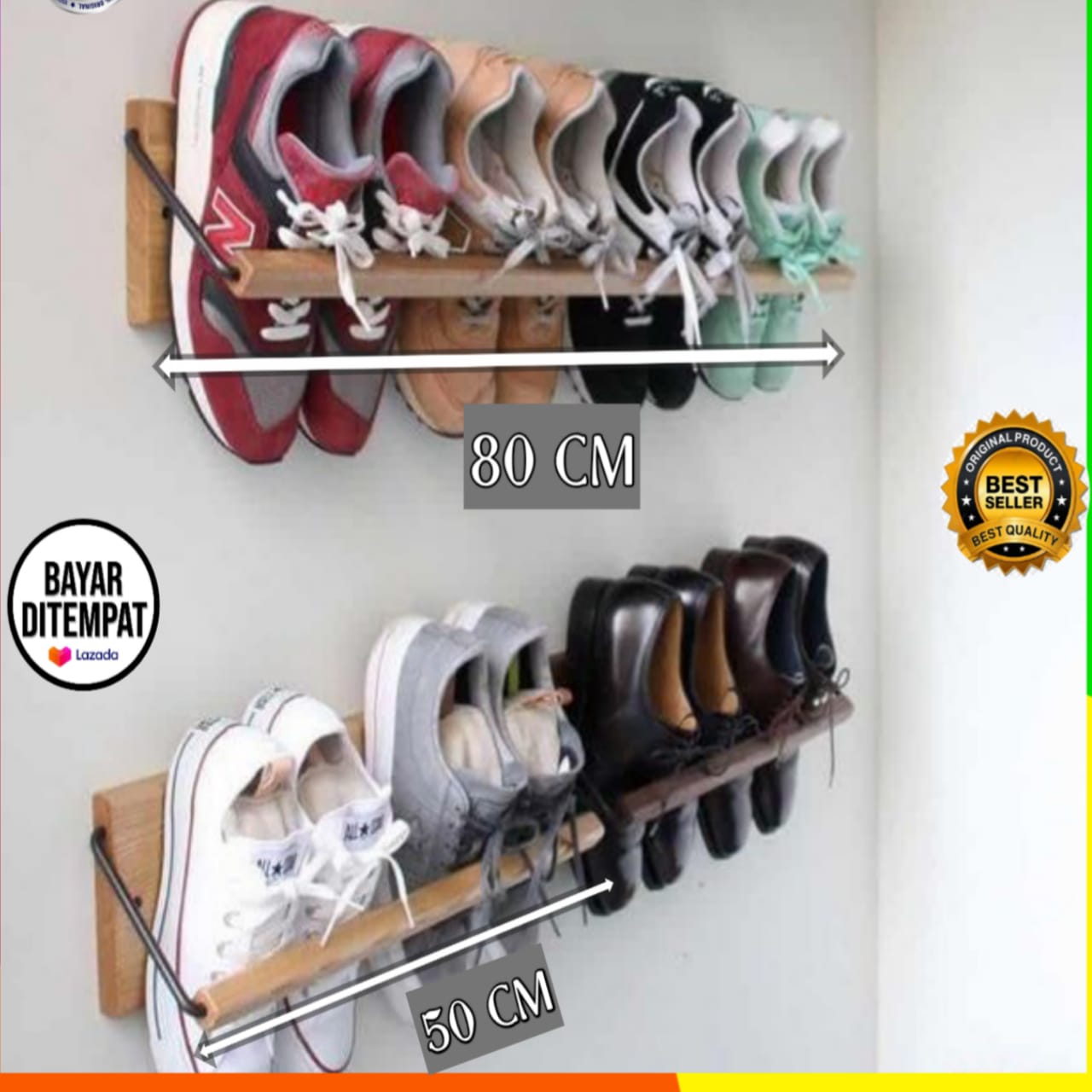 Rak Sepatu Tempel Dinding Holder Rak Sepatu Tempel Tempat Penyimpanan ...