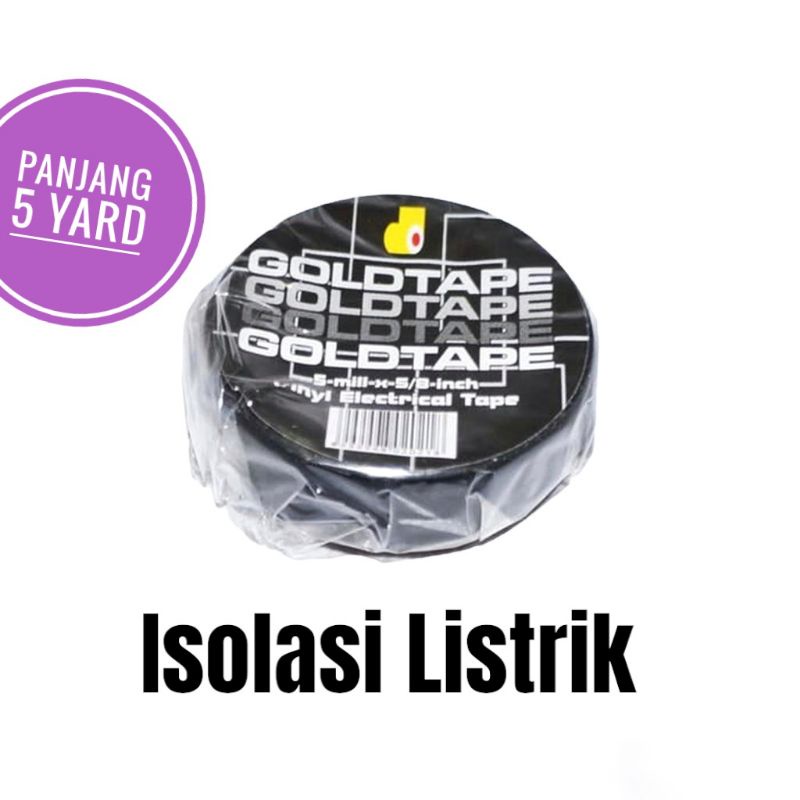 Isolasi Listrik GOLDTAPE Hitam 5mm Panjang 5 Yard - Electrical Tape ...