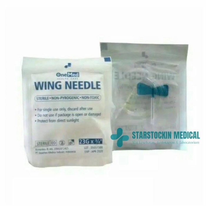 Wing Needle Onemed 23 G Jarum Suntik Jarum Kupu Infus Scalp Vein | Lazada Indonesia