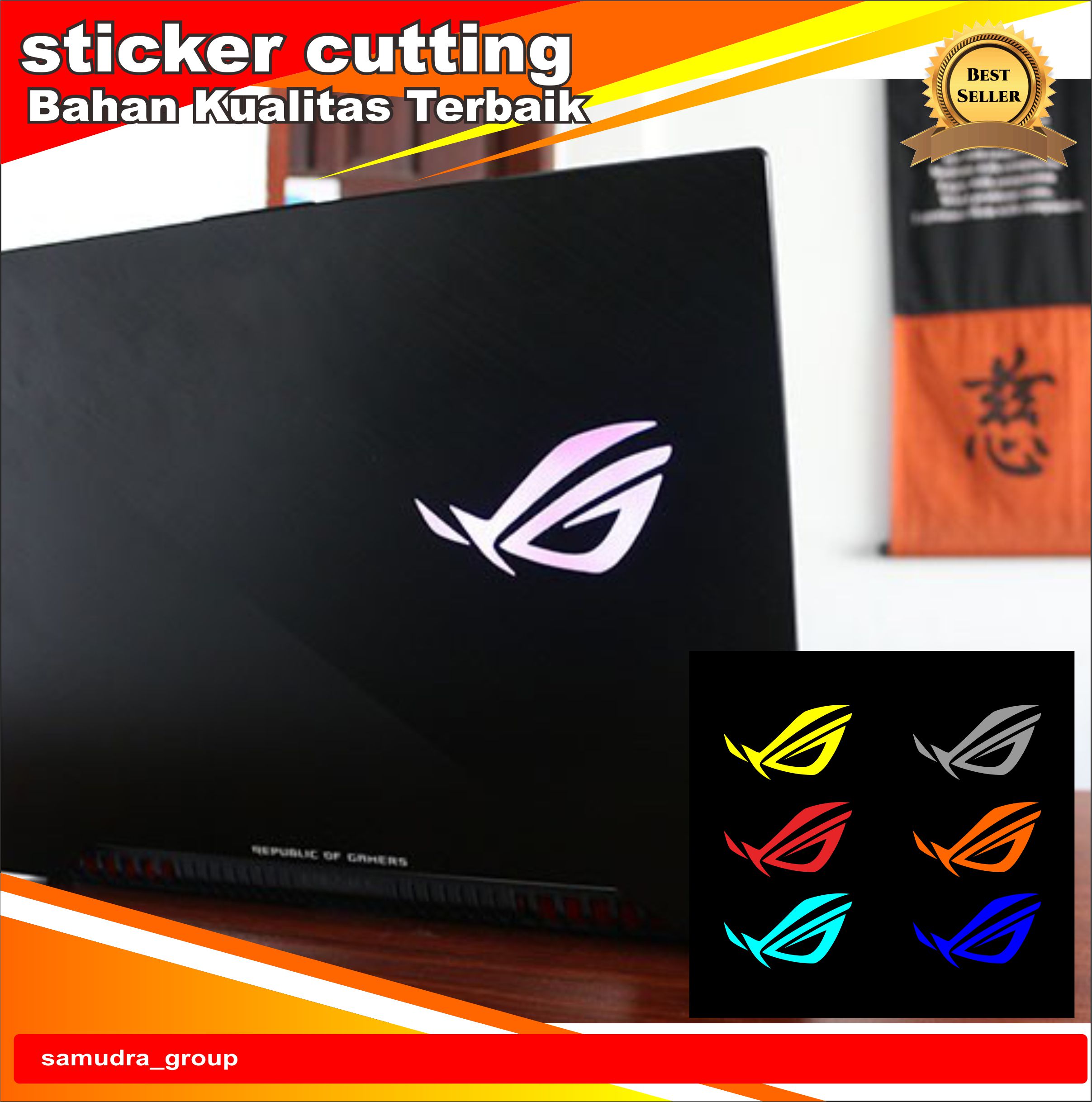 Stiker cutting logo rog untuk hp laptop dll | Lazada Indonesia