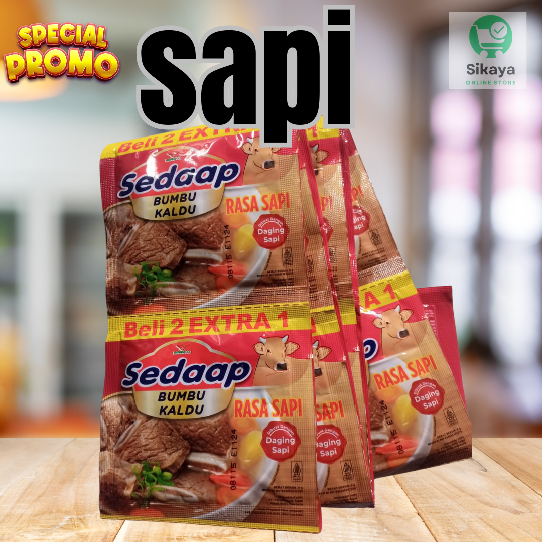 Sedaap bumbu kaldu Sedap rasa ayam sapi 18pcs ( 12 bonus 6 ) expyrt Des ...