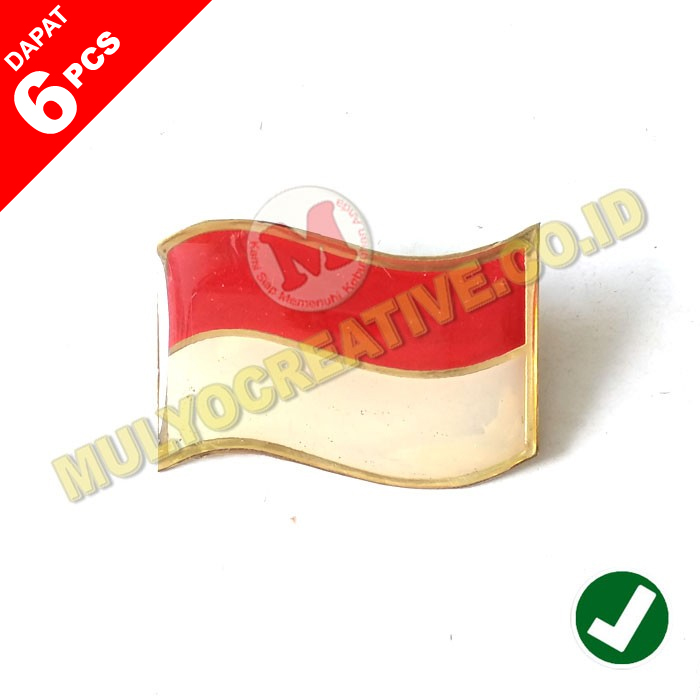 Bros Pin Bendera Merah Putih Pin Bendera Atribut Paskibra 3Cm Peniti ...