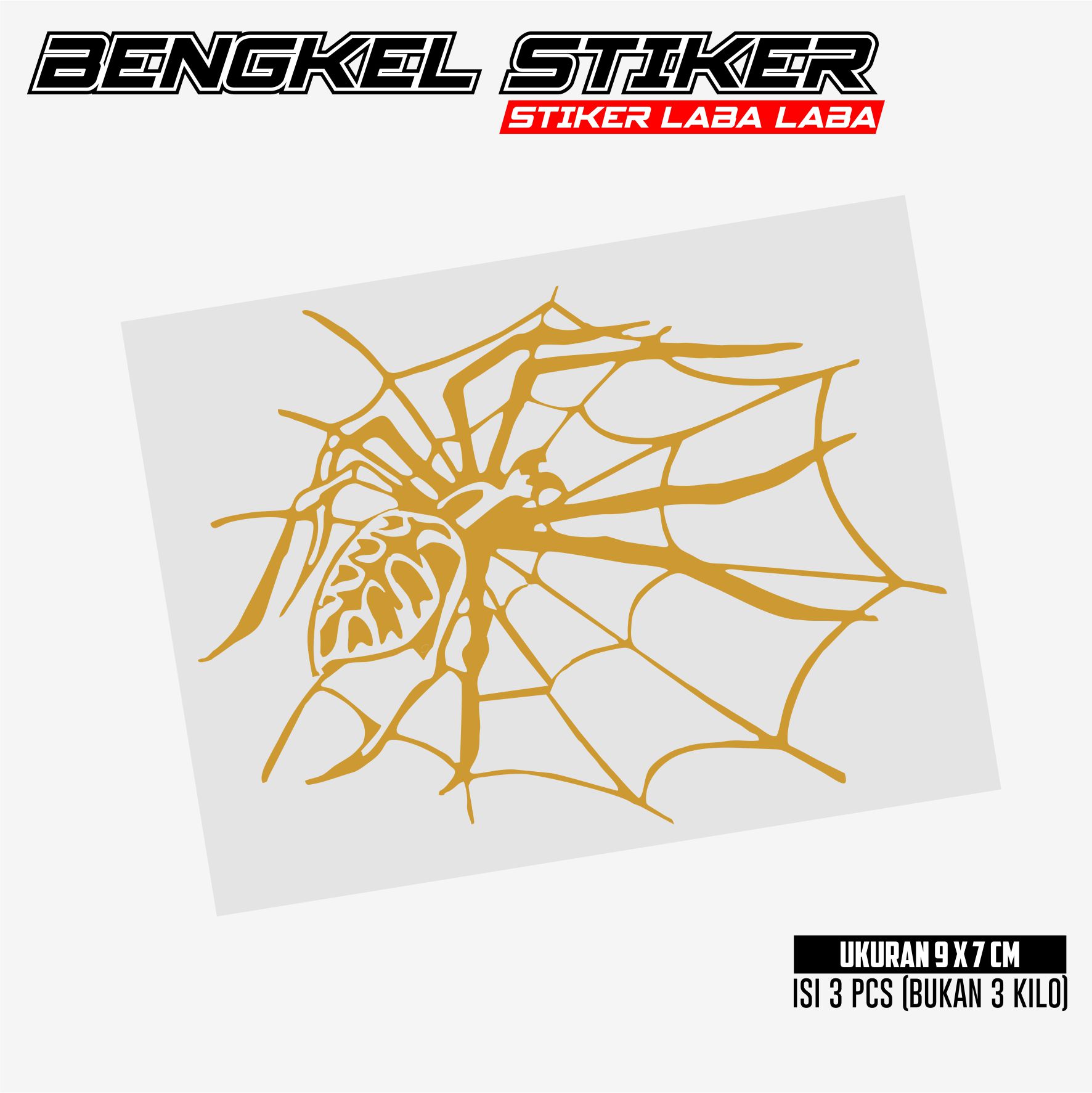Stiker Laba Laba Motor Cutting Model 3D Variasi Keren Buat Motor ...