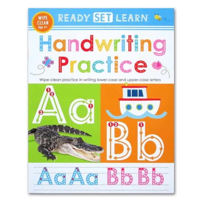 Ready Set Learn Alphabet Handwriting Practice Wipe Clean Book Uppercase ...