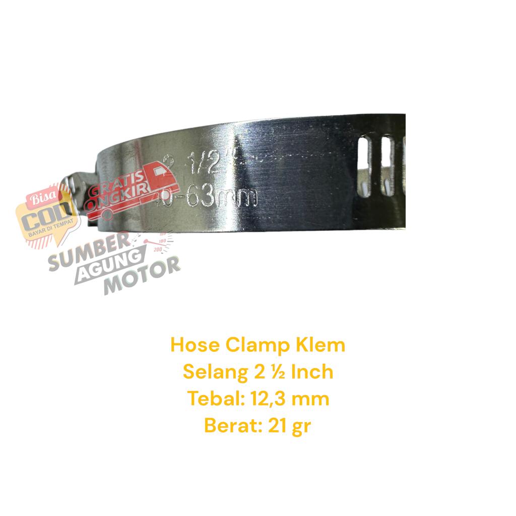 KLEM KARBU PE KLEM UNIVERSAL 2INC 2 1/4INC 2 1/2INC STAINLES TW ...