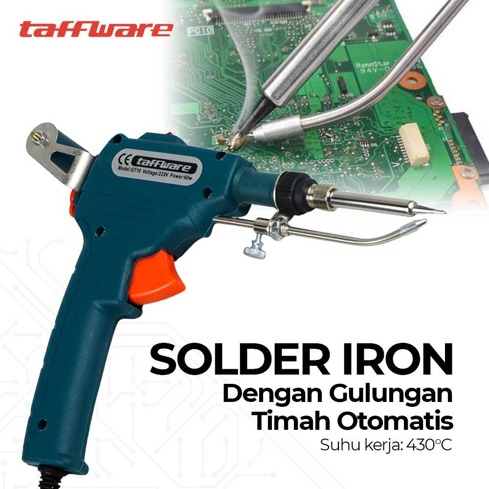Solder Iron Gun Atau Pistol Dengan Gulungan Otomatis Suhu Kerja 430 ...