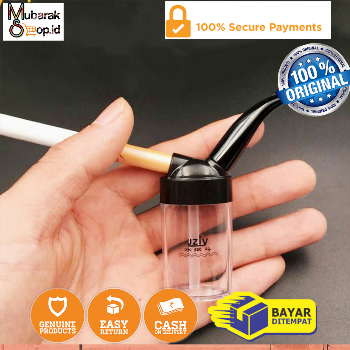 [BISA COD] PIPA ROKOK SISA MINI / Pipa Rokok Portable Hookah Water ...