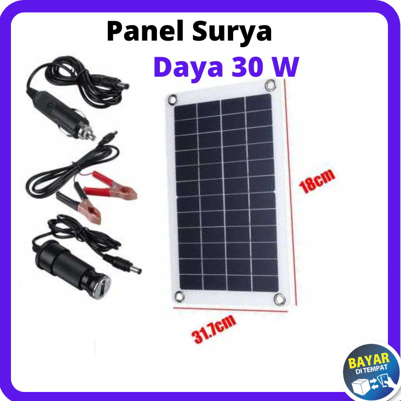 Marege Set Solar Photovoltaic Module 30 W Panel Pembangkit Listrik ...
