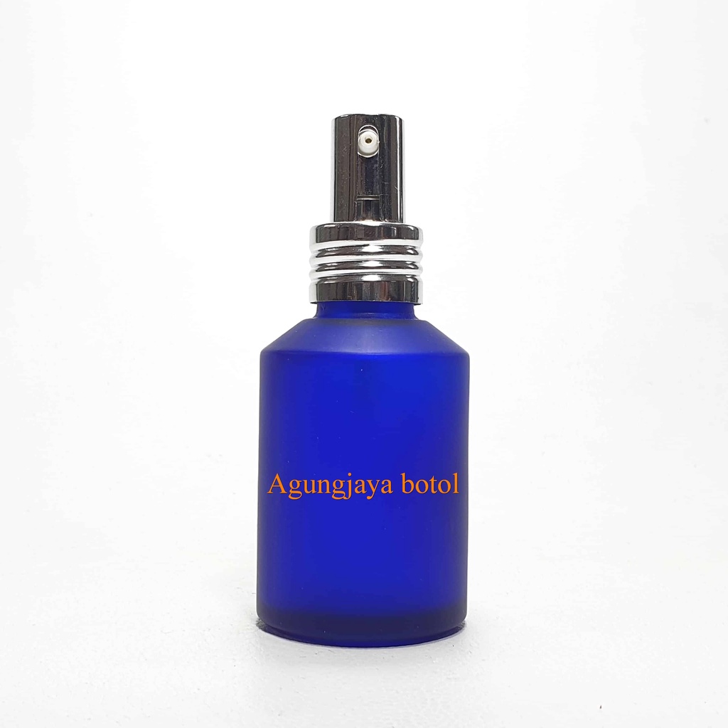 Botol Kaca GD 60 Ml Biru Frosted Tutup Pump Treatment / Botol Kaca ... Botol Kaca GD 60 Ml Biru Frosted Tutup Pump Treatment / Botol Kaca ...