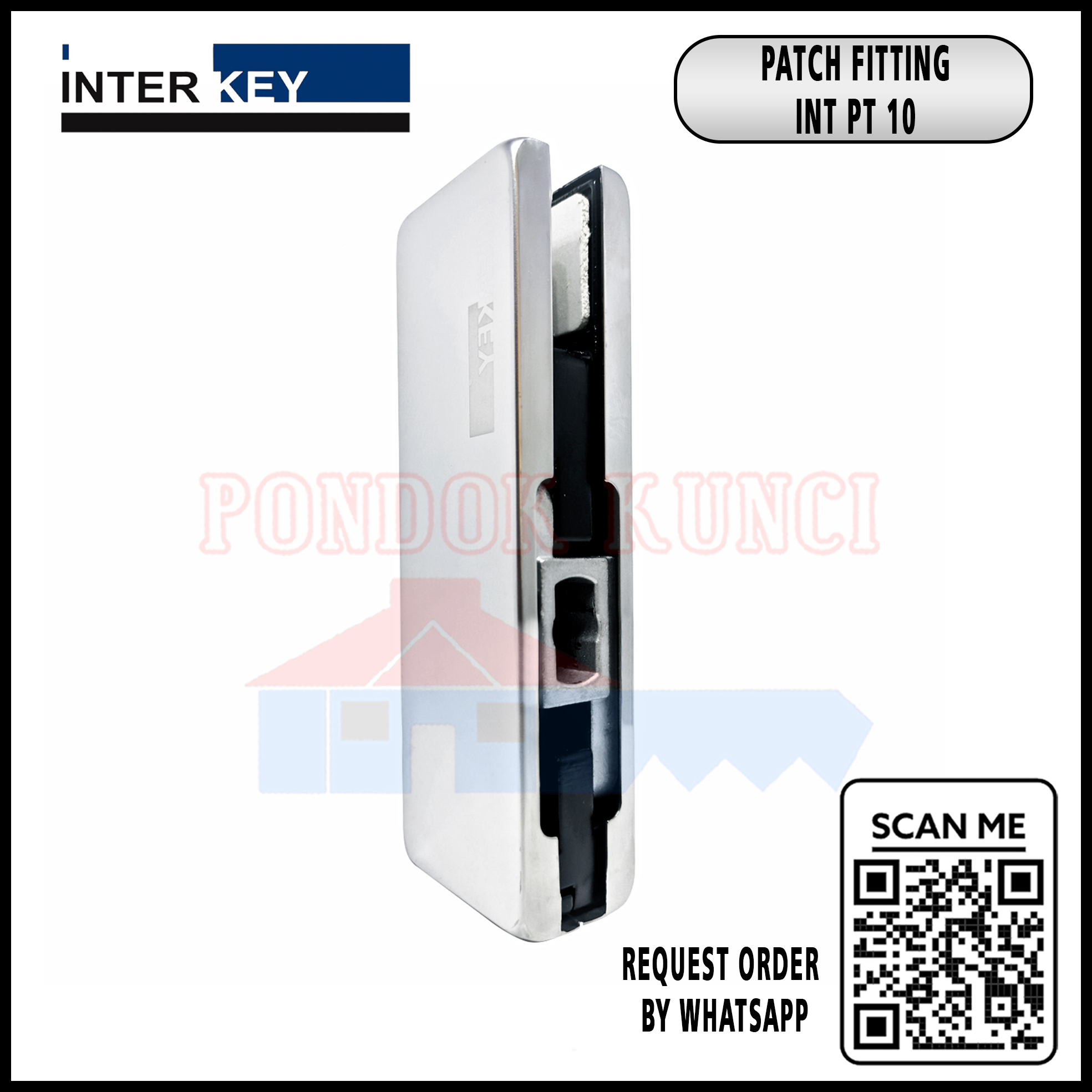 Patch Fitting PT 10 INTERKEY Engsel Pintu Kaca Tempered Glass | Lazada Indonesia