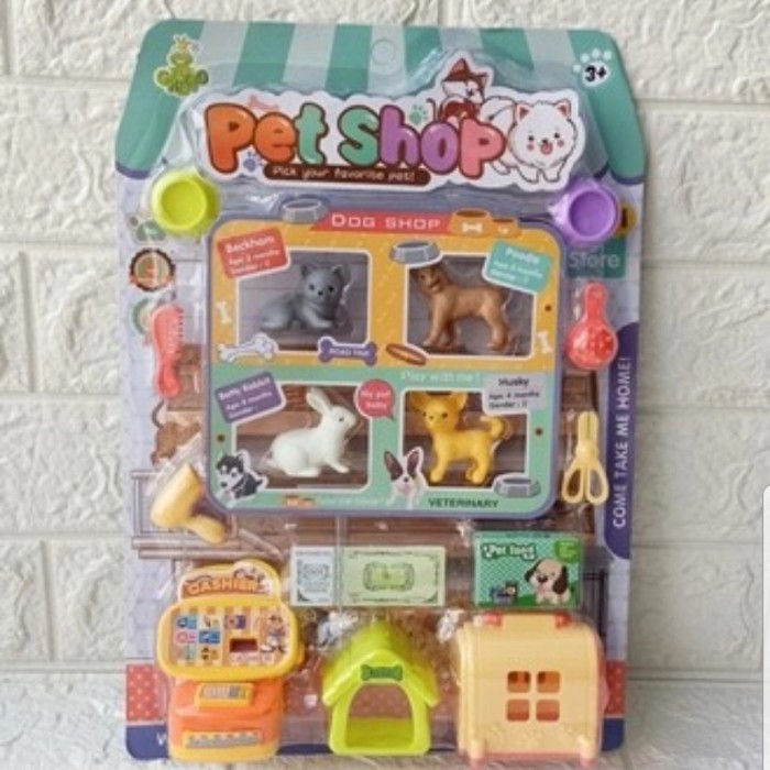 MAINAN ANAK CUTE PET SHOP DOG SHOP 666-53 TOKO PELIHARAAN PUPPY ...