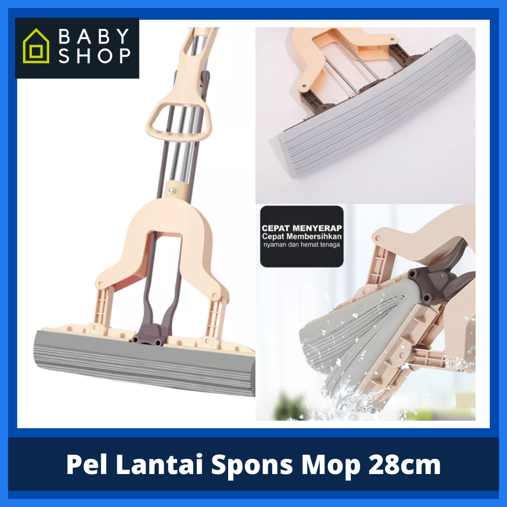 TERMURAH Alat Pel Lantai Spons - Sponge Mop 28cm Alat Pel Lantai Karet ...