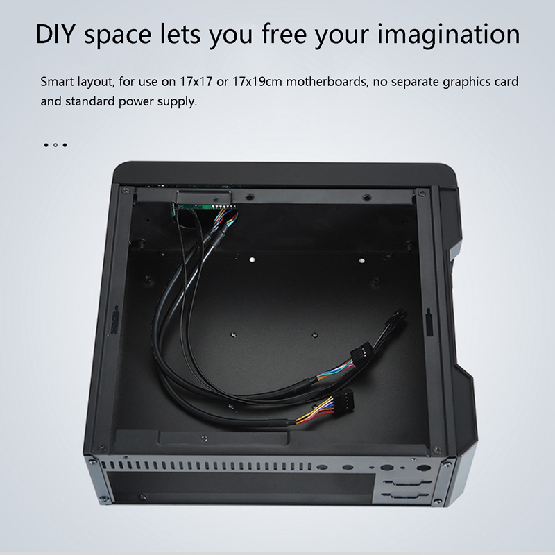 MX02 Mini ITX Computer Case HTPC Host Chassis USB2.0 ITX Enclosure ...