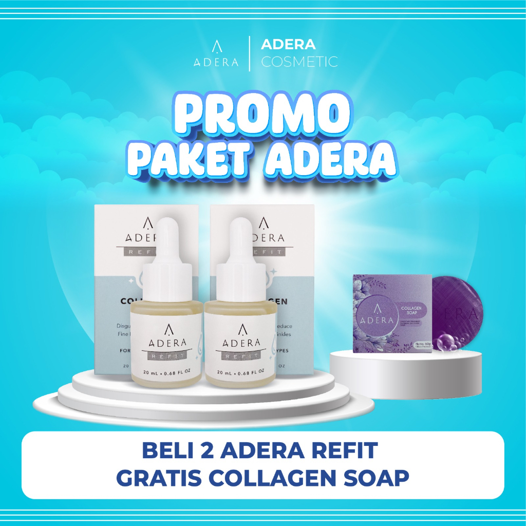 Beli 1 REFIT Collagen Serum GRATIS 1 Sabun Adera Mengembalikan Kesehatan Kulit dan Menyamarkan ...