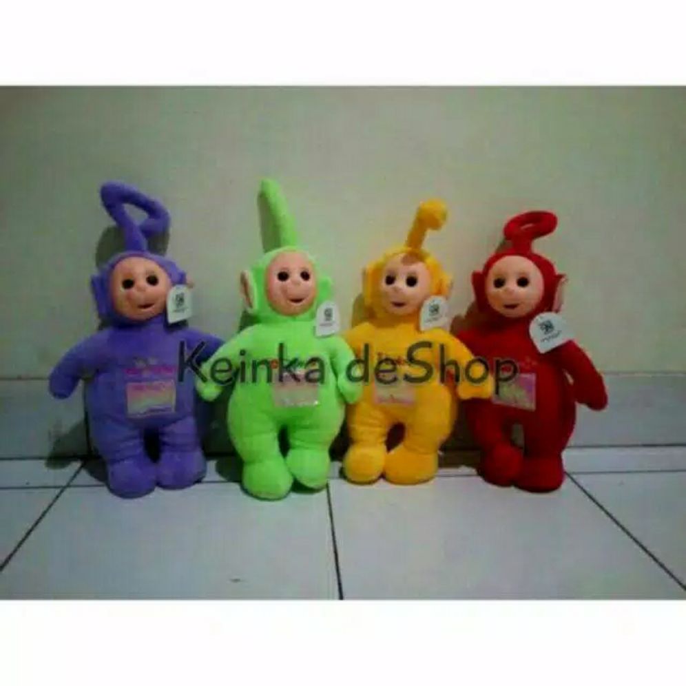Paket 4 Boneka karakter TeletubbiesTinky Winky ungu Dipsy hijau Laa Laa ...