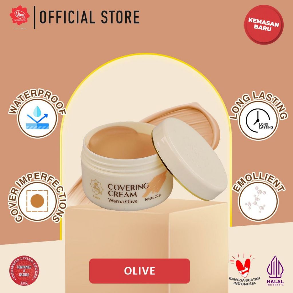 Viva - Queen Covering Cream (WATERPROOF) - 22gr (Tersedia 4 Varian ...