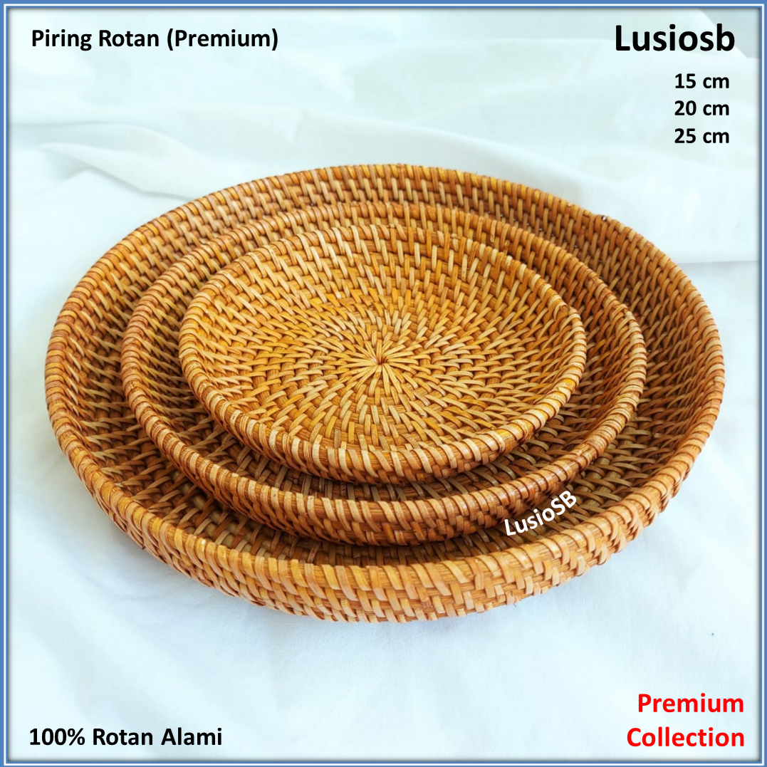 Piring Rotan Premium / Piring Rotan Buah / Piring Rotan Dekorasi ...