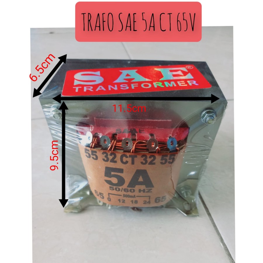 TRAFO TRANSFORMER SAE 5A CT 65 MURNI travo sae 5 amper ct 65v | Lazada Indonesia