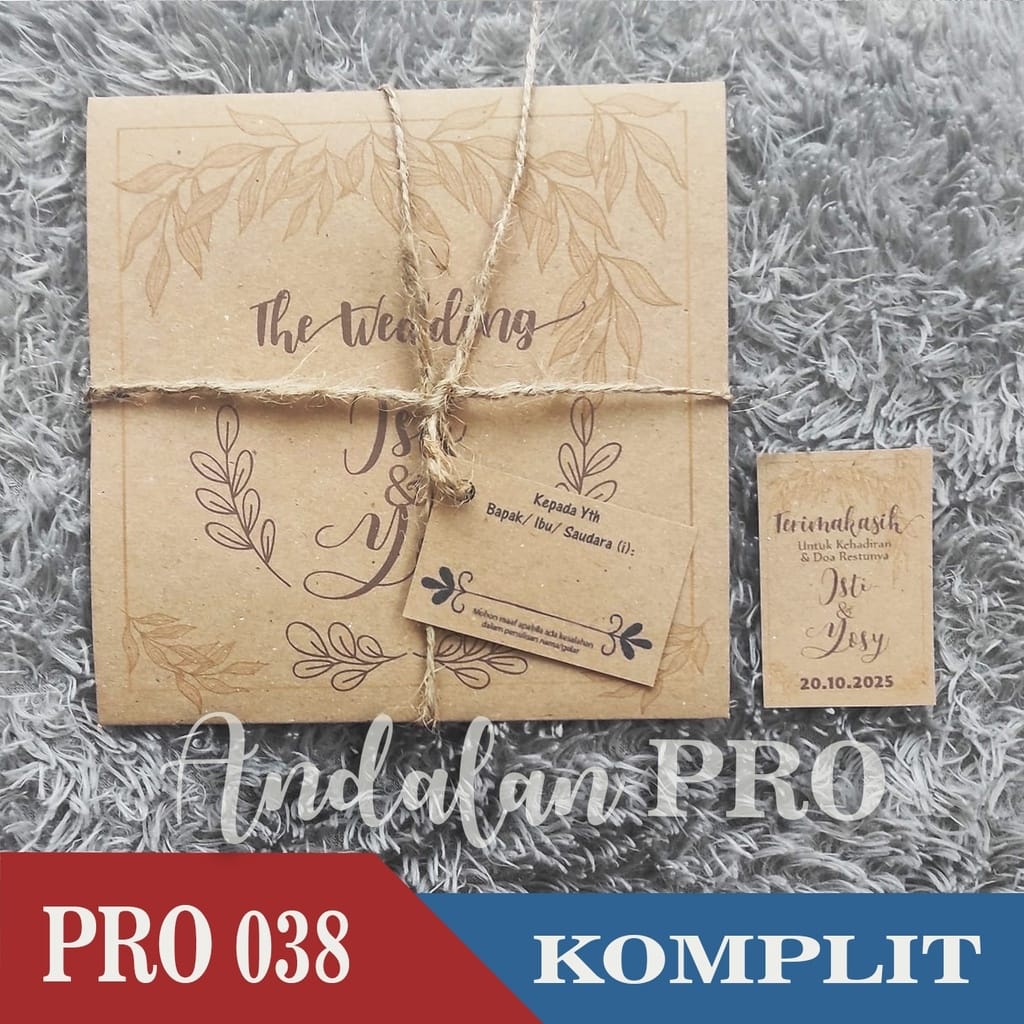 (100 PCS ) Pro 038 Kaft Varian Komplit - Cetak Undangan Rustik Murah ...
