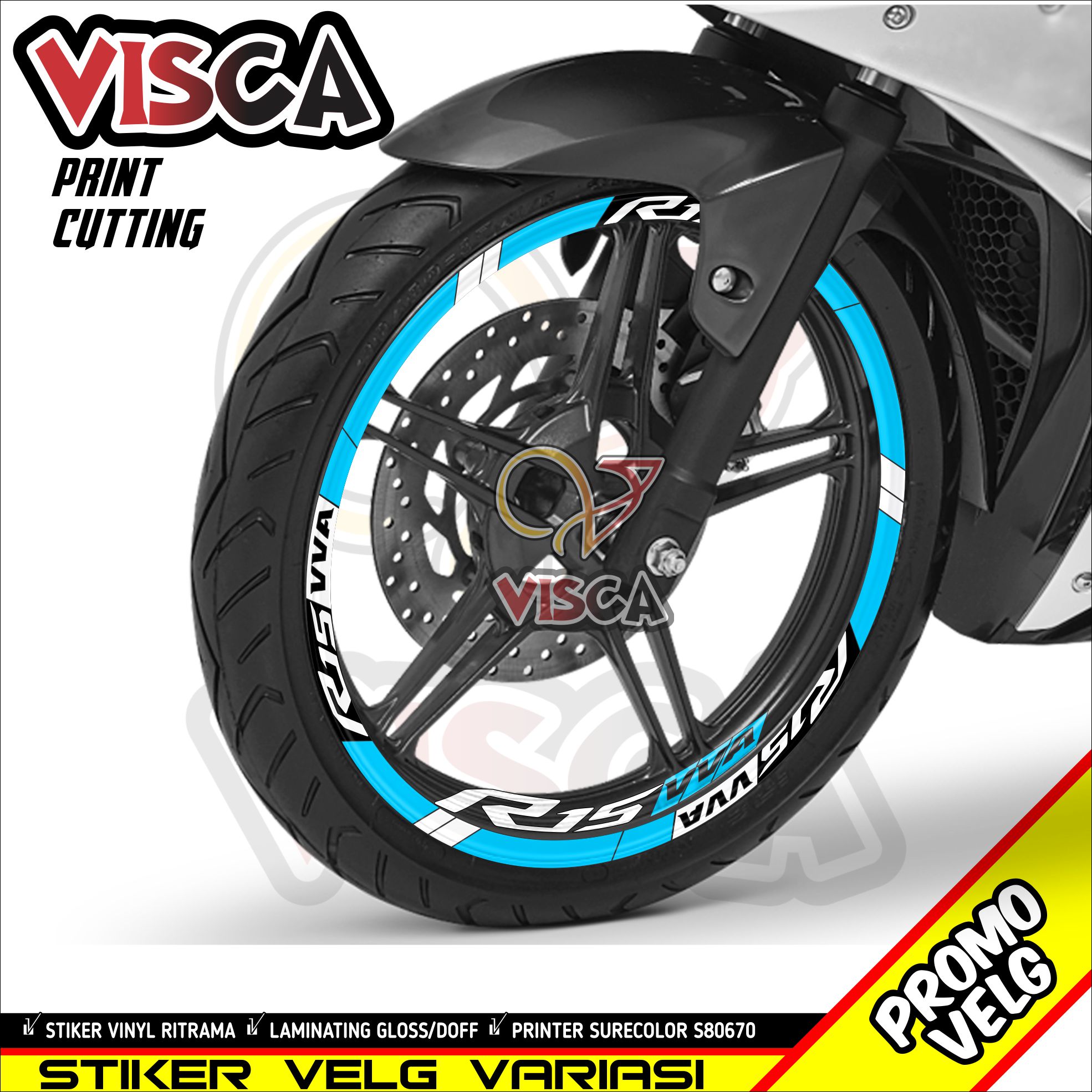 Stiker Velg List Velg Motor Stiker Velg R15 VVA | Lazada Indonesia
