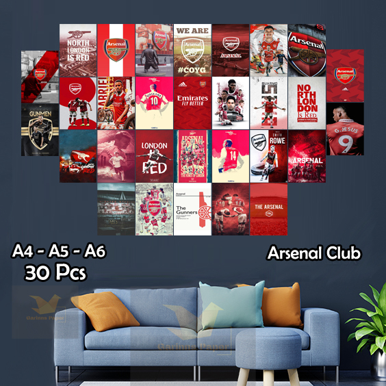 POSTER AESTHETIC MOTIF ARSENAL 30 PCS / POSTER DINDING AESTHETIC ...