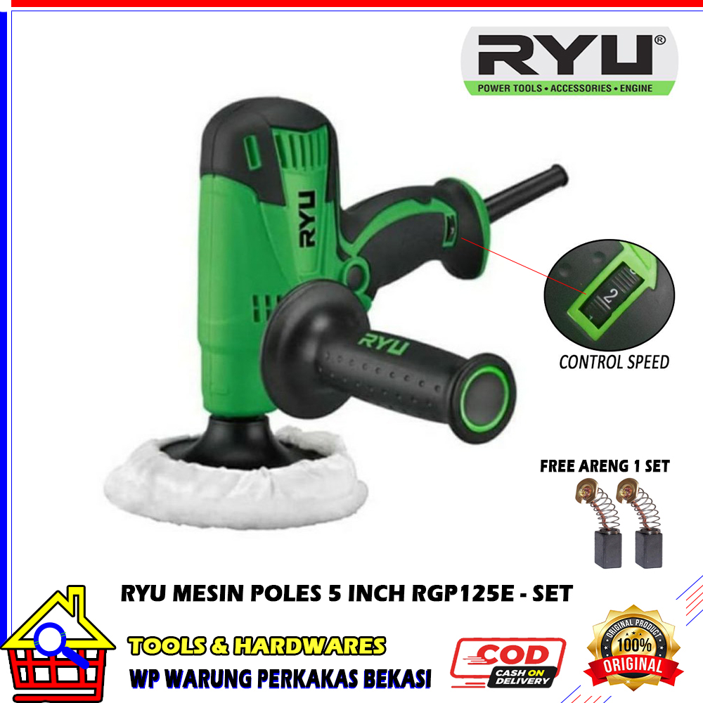 Tekiro Ryu 5 Inch Polisher Mesin Poles Mobil Termasuk Pad Dan Wool 5" RGP125E 440W NEW | Lazada ...