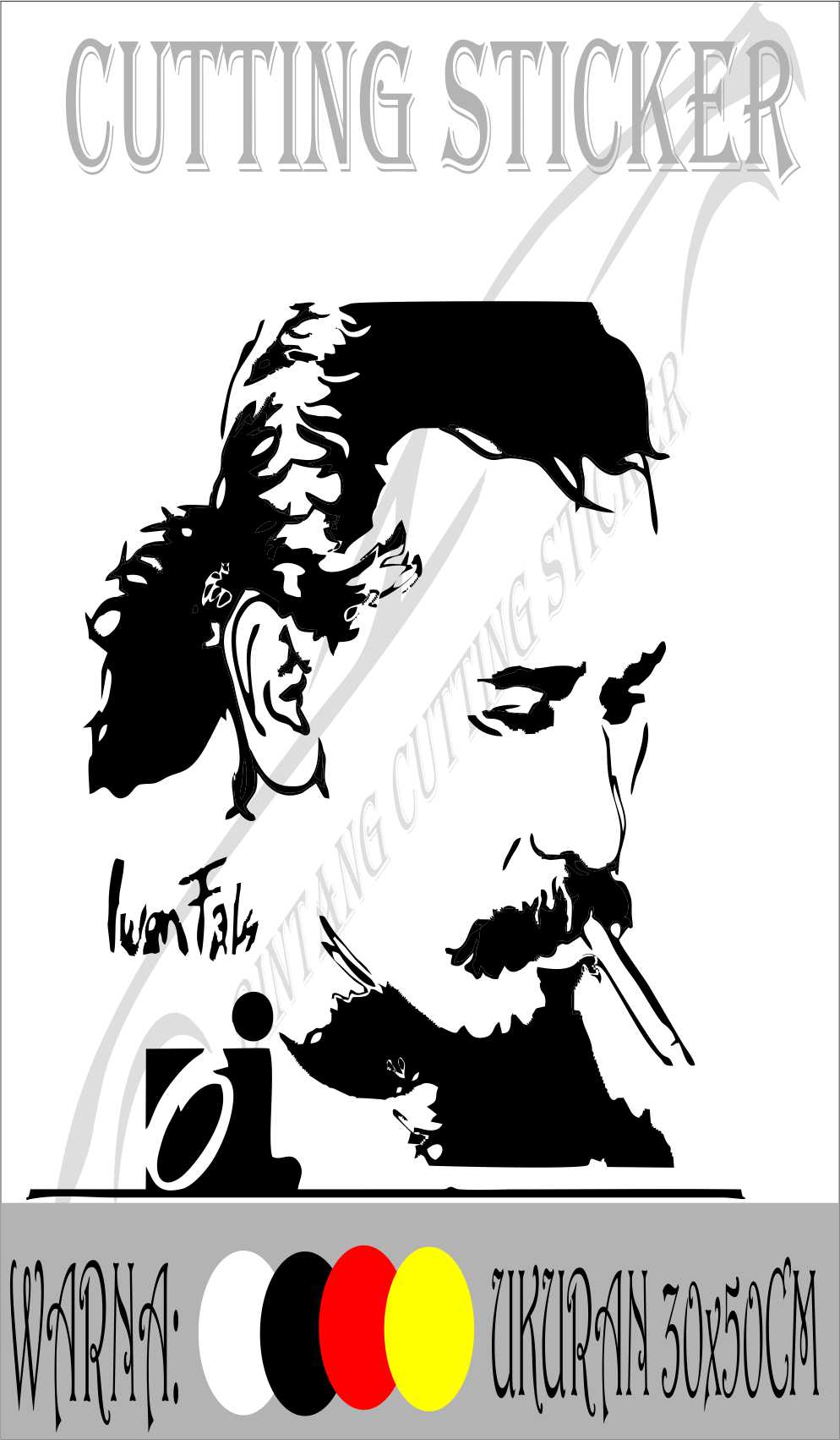 Stiker GAMBAR Iwan Fals Stiker Cutting Mobil Kaca Sticker keren Murah ...