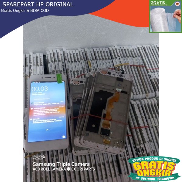 LCD LAYAR A37 A37F FULLSET FRAME COPOTAN LIKE NEW MULUS CABUTAN AMBILAN ...