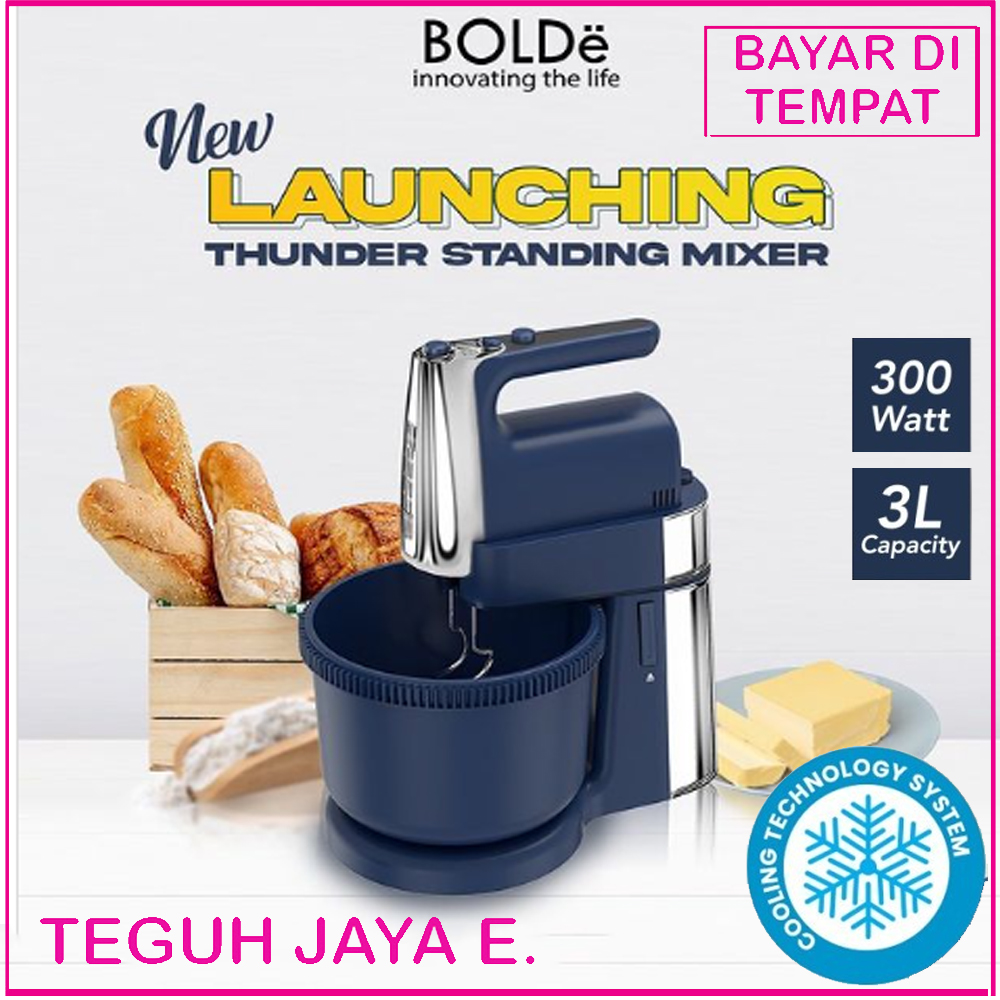 STAND MIXER BOLDE THUNDER Bowl 3 liter + 5 Speeds Turbo | Lazada Indonesia
