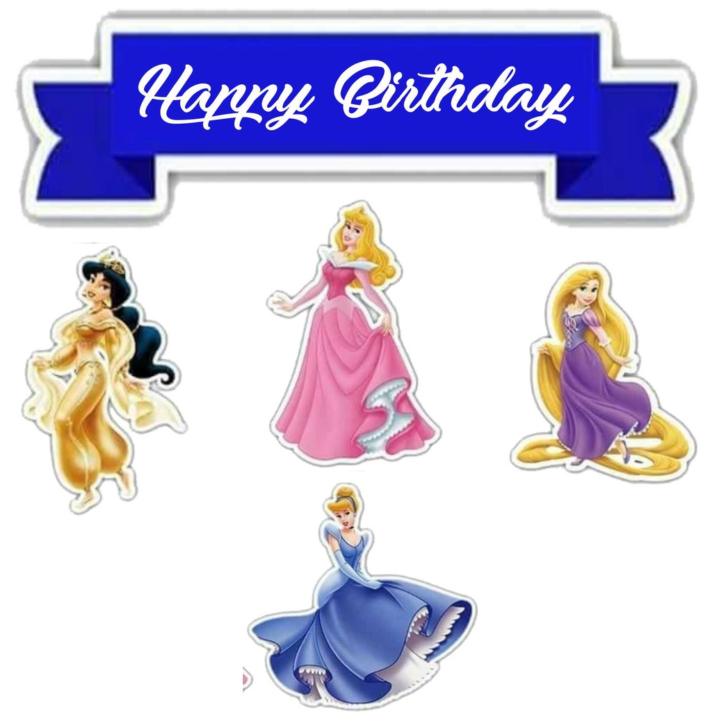 TOPPER CAKE ULANG TAHUN / HIASAN KUE PRINCESS DISNEY PADUDU SHOP ...