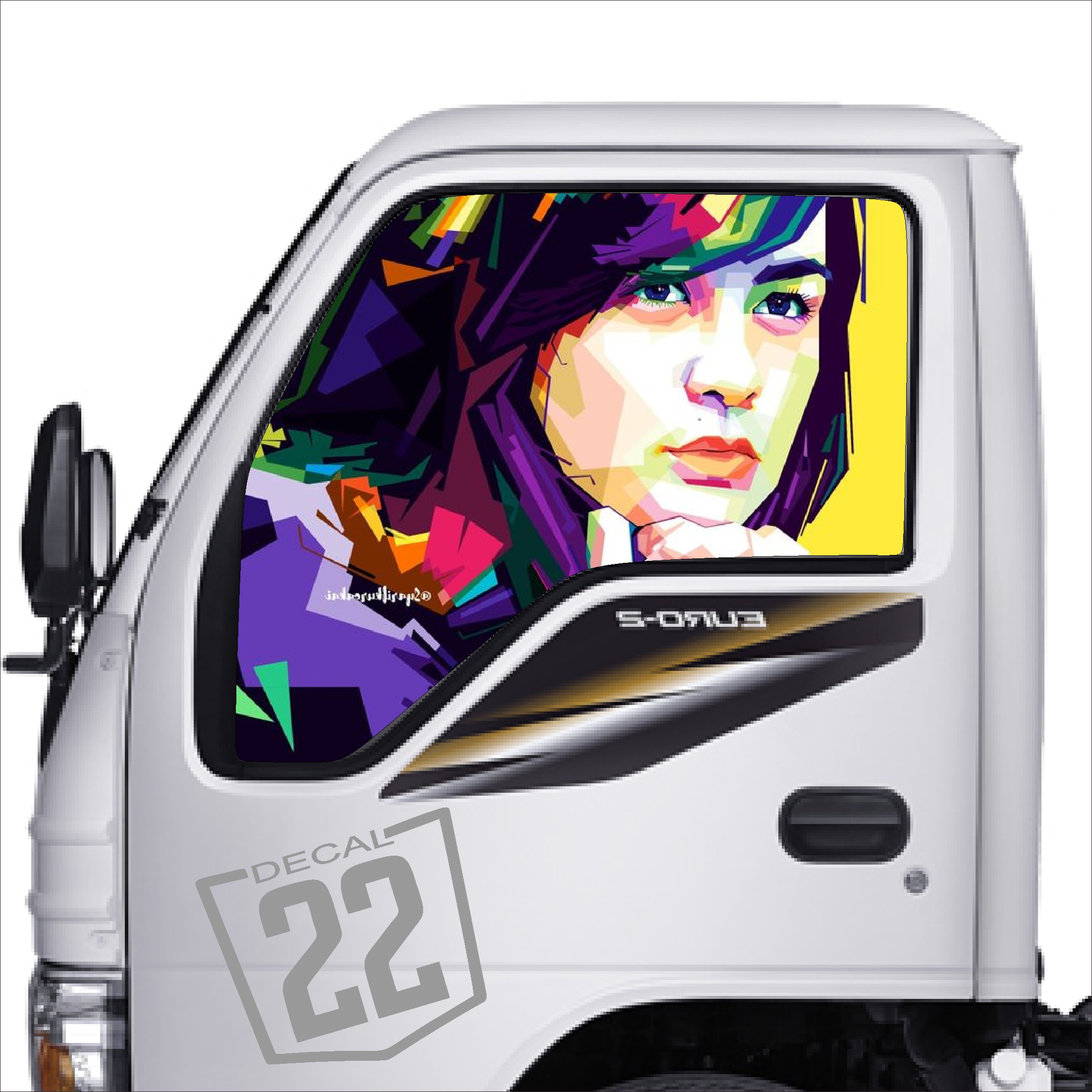 STIKER KACA TRUK ELF STIKER ONE WAY TRUK ELF 69 DECAL STORE KODE 18 ...