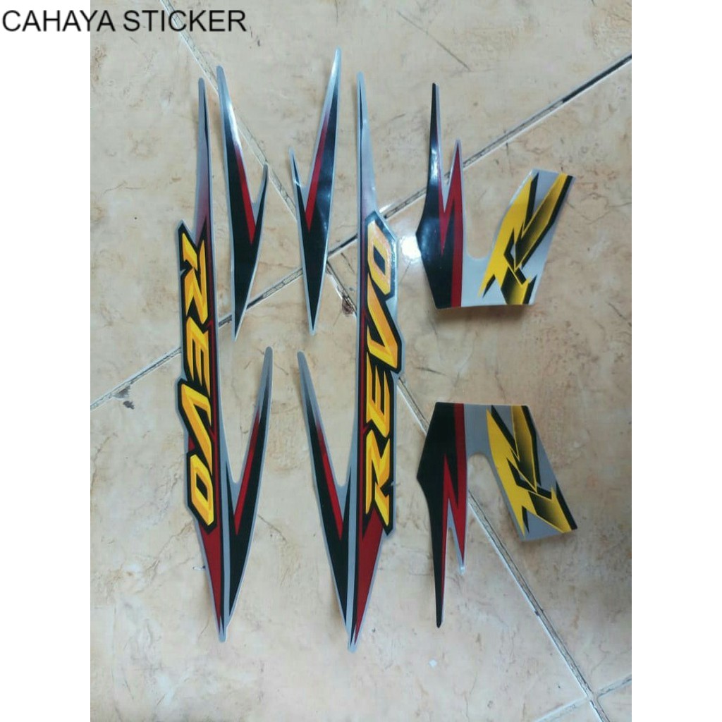 stiker striping honda revo 110r 2007 2008 silver sticker list strip ...