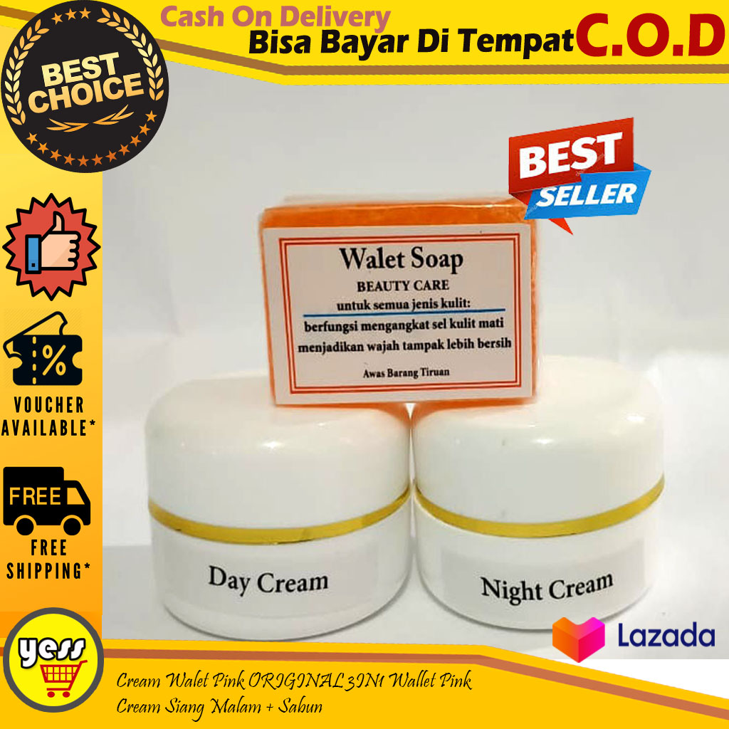 [ GRATIS MASKER NATURGO ] Cream Walet Pink ORIGINAL 3in1 Cream Walet ...