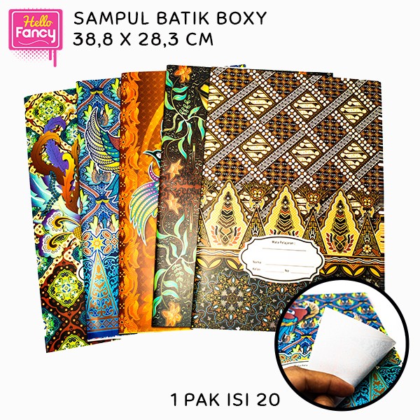 Kertas Sampul Buku Batik uk Boxy Bahan Art Paper 20 lbr / Sampul Batik ...